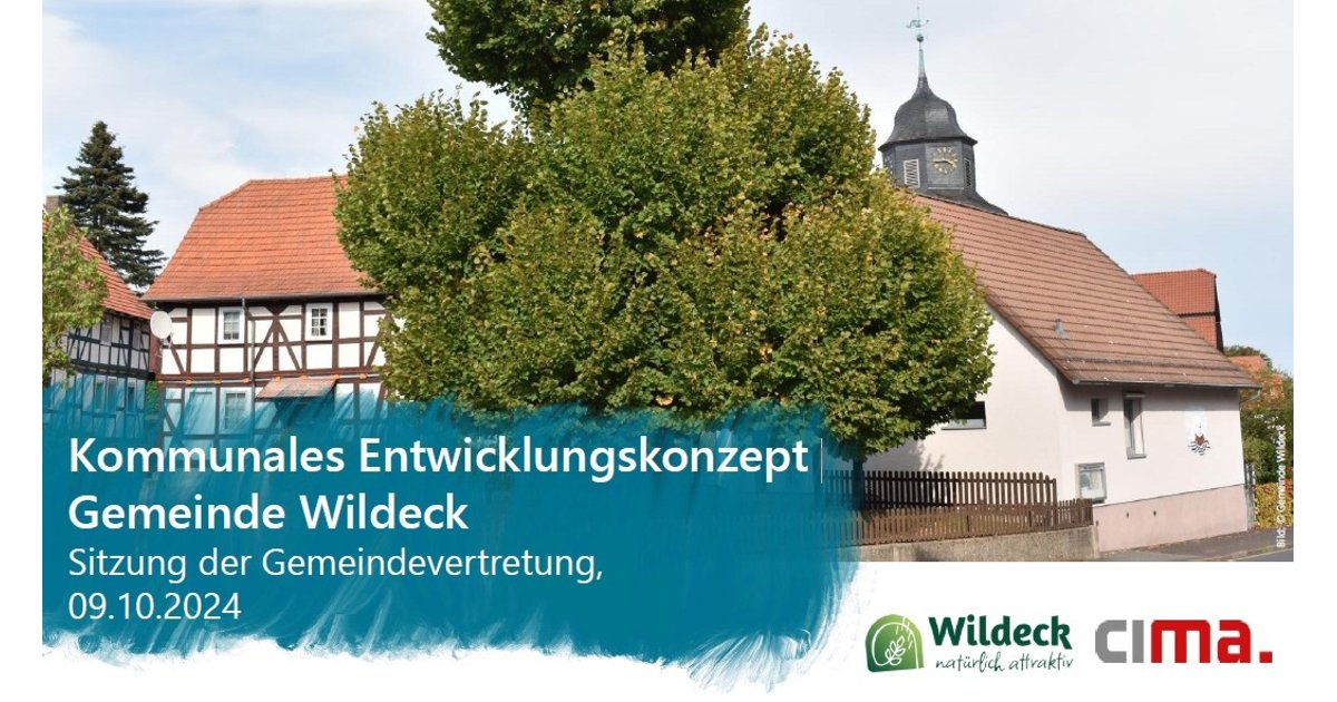 Präsentation Kommunales Entwicklungskonzept | Gemeinde Wildeck